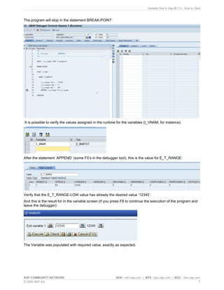 Variables in sap bi | PDF