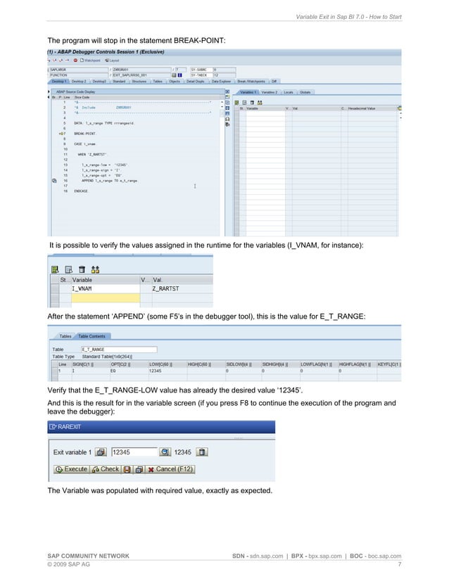 Variables in sap bi | PDF