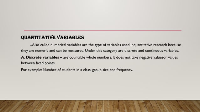 VARIABLES OF QUANTITATIVE RESEARCH .pptx
