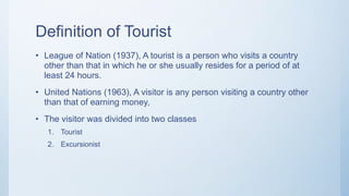 Variables of tourism and hospitality | PPTX