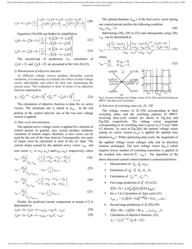 Variable Speed Operation of Brushless Doubly-Fed Reluctance Machine Drive using Model Predictive ...