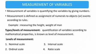 Variables in social science research and its measurement ppt | PPTX