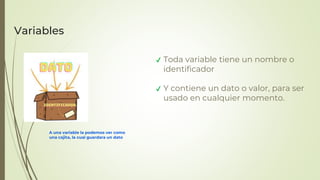 pseint instalacion y declaracion de Variables | PPTX