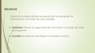 pseint instalacion y declaracion de Variables | PPTX