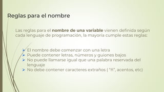 pseint instalacion y declaracion de Variables | PPTX