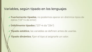 pseint instalacion y declaracion de Variables | PPTX