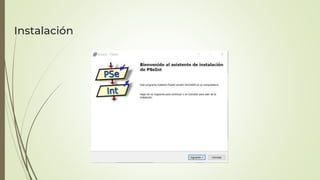 pseint instalacion y declaracion de Variables | PPTX