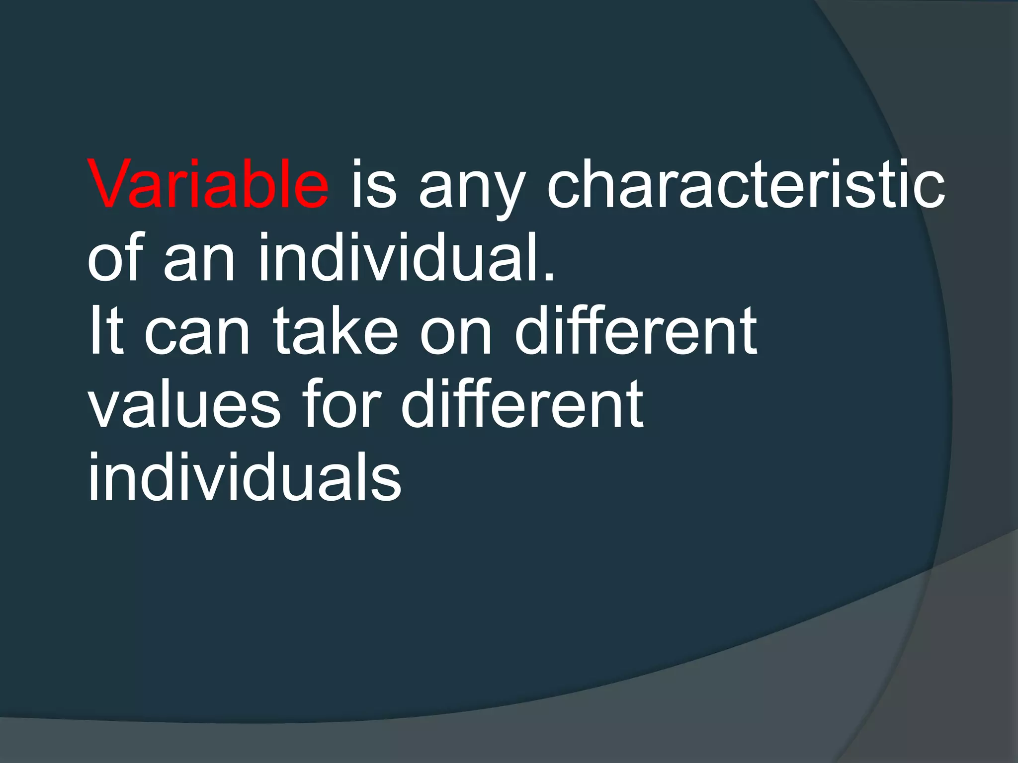 Variables statistics | PPTX