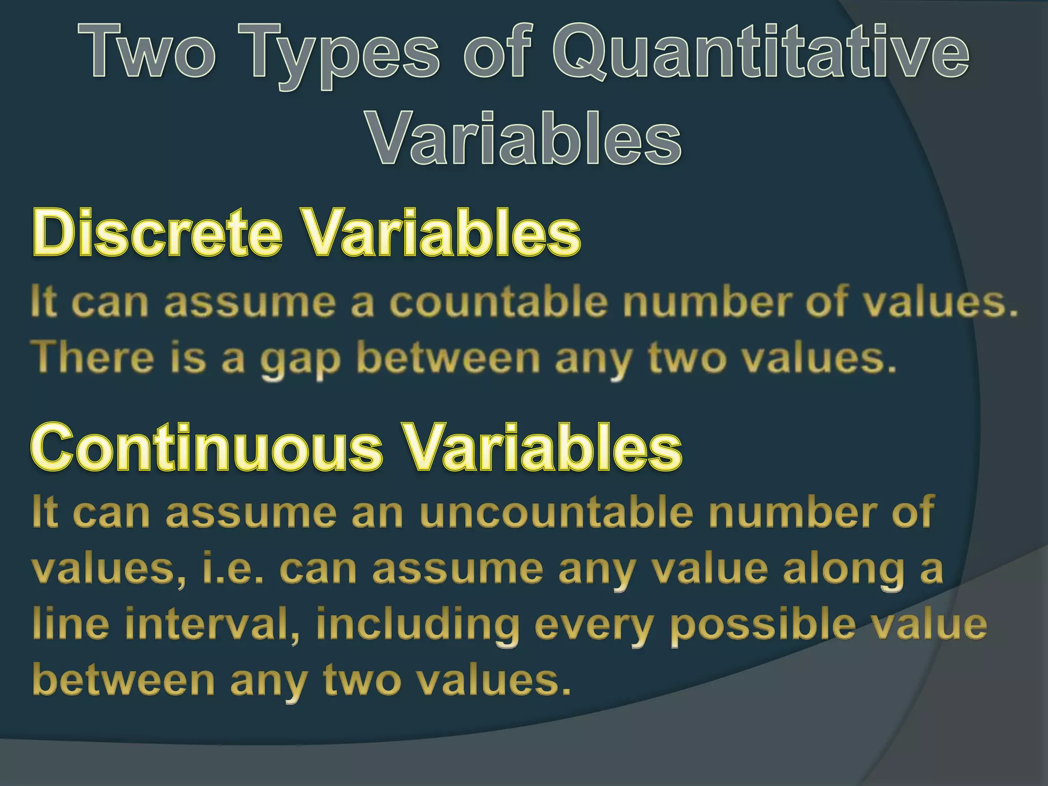 Variables statistics | PPTX