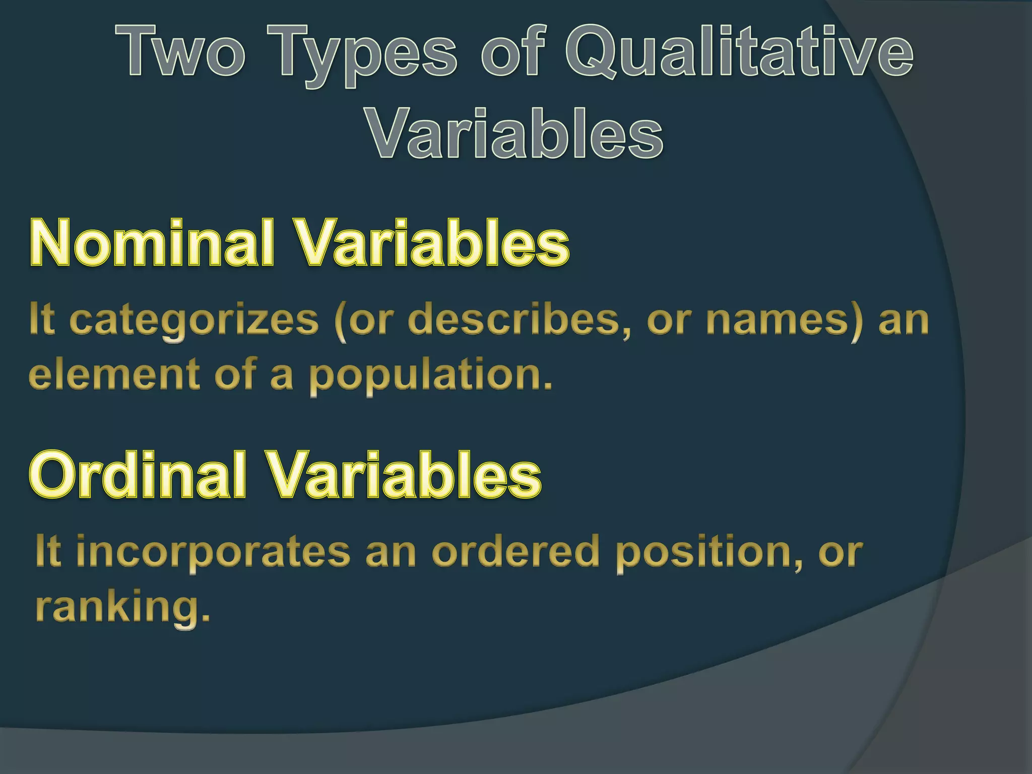 Variables statistics | PPTX