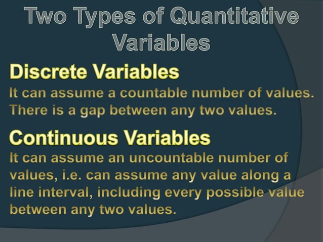 Variables statistics | PPTX