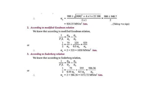 Variable stresses in machine parts | PDF