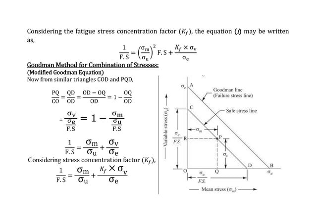 Variable stresses in machine parts | PDF