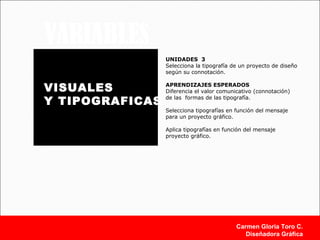 Variables visuales aplicada a la tipografia | PPT