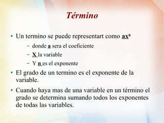 Variables y terminos | ODP