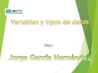 Variables y tipos de datos | PPTX