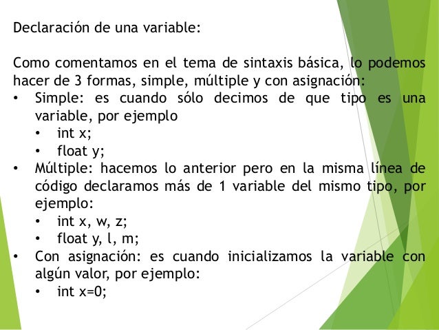 Variables y tipos de datos