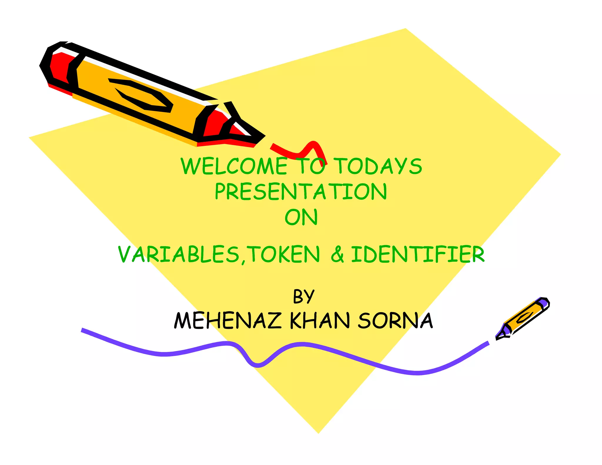 Variable Token And Identifier In C Programming Ppt