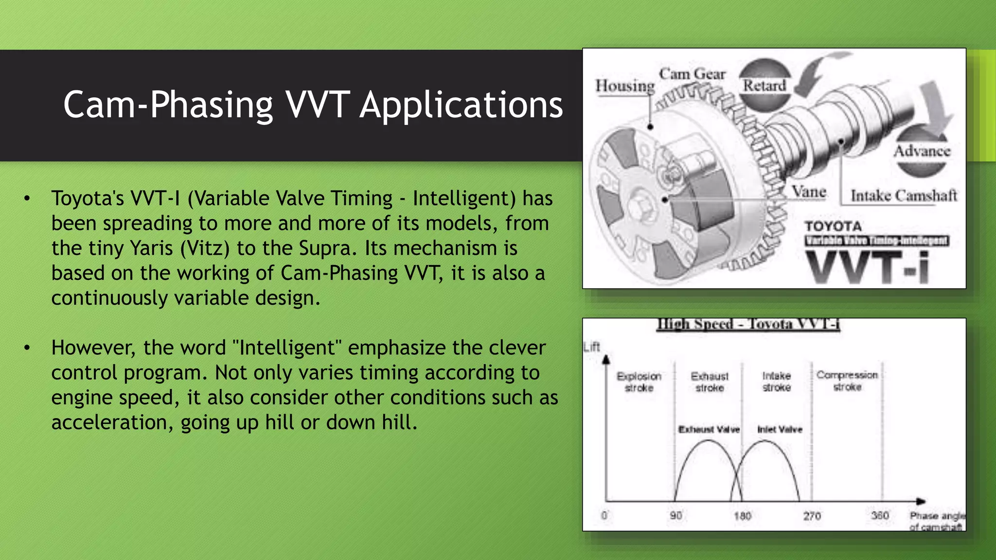 Variable valve timing in internal combustion engine | PPTX