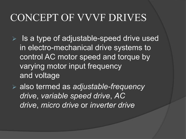 Variable voltage variable frequency drive | PPTX | Radio Control | Hobbies & Interests