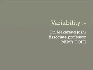 Meaning of Variability and its measures .pptx