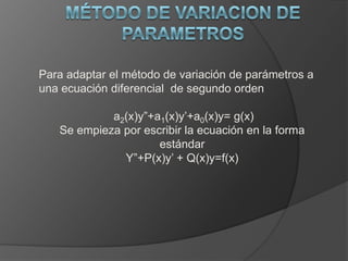 Variacion De Parametros | PPTX