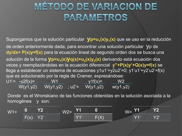 Variacion De Parametros | PPT