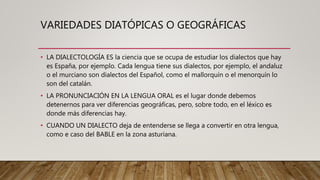 Variaciones linguisticas | PPTX
