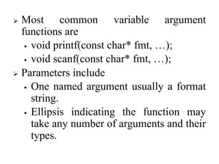 Variadic functions | PPTX