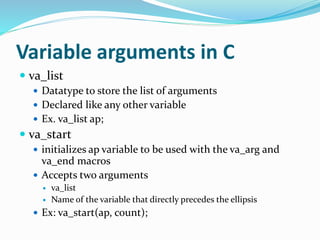 Variadic functions | PPTX