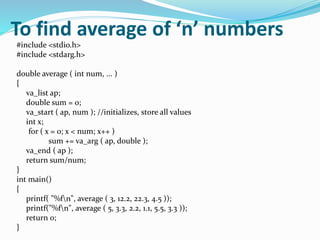 Variadic functions | PPTX