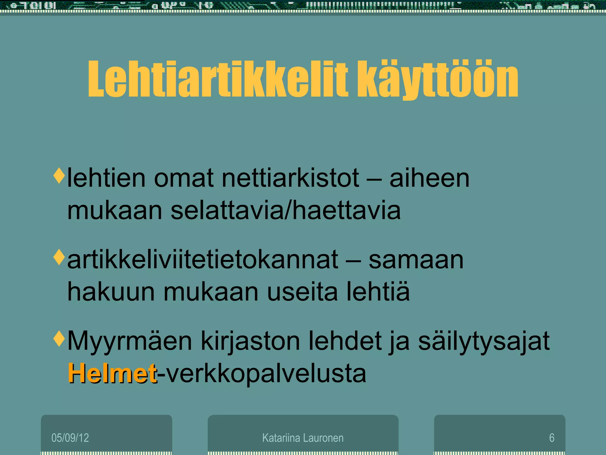 Varia - asennus- ja automaatiotekniikka | PPT