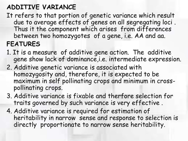 ASSESSMENT OF VARIABILITY AND GENETIC VARIANCE | PPTX | Genetics | Science