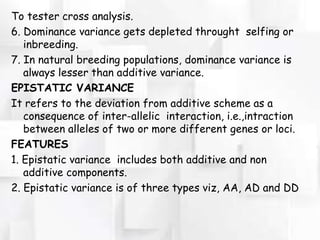 ASSESSMENT OF VARIABILITY AND GENETIC VARIANCE | PPTX