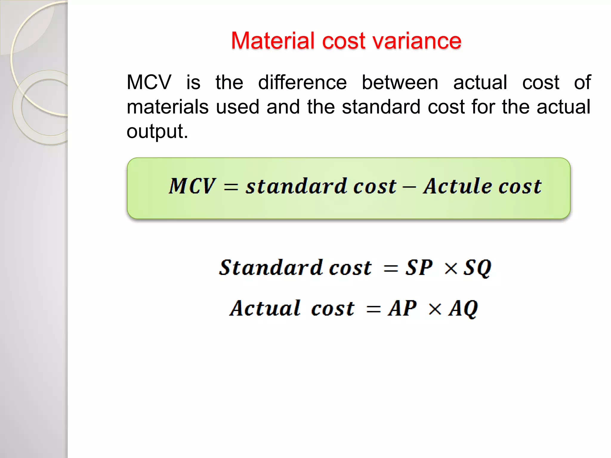 Variance Analysis | PPTX