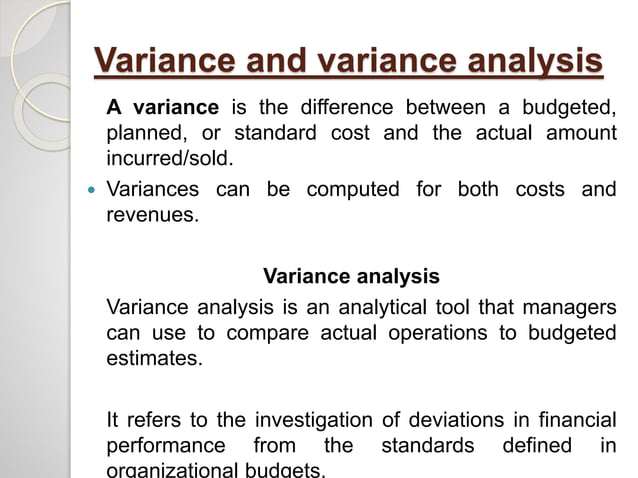 Variance Analysis | PPTX