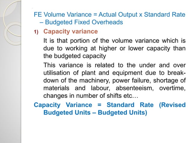 Variance Analysis | PPTX
