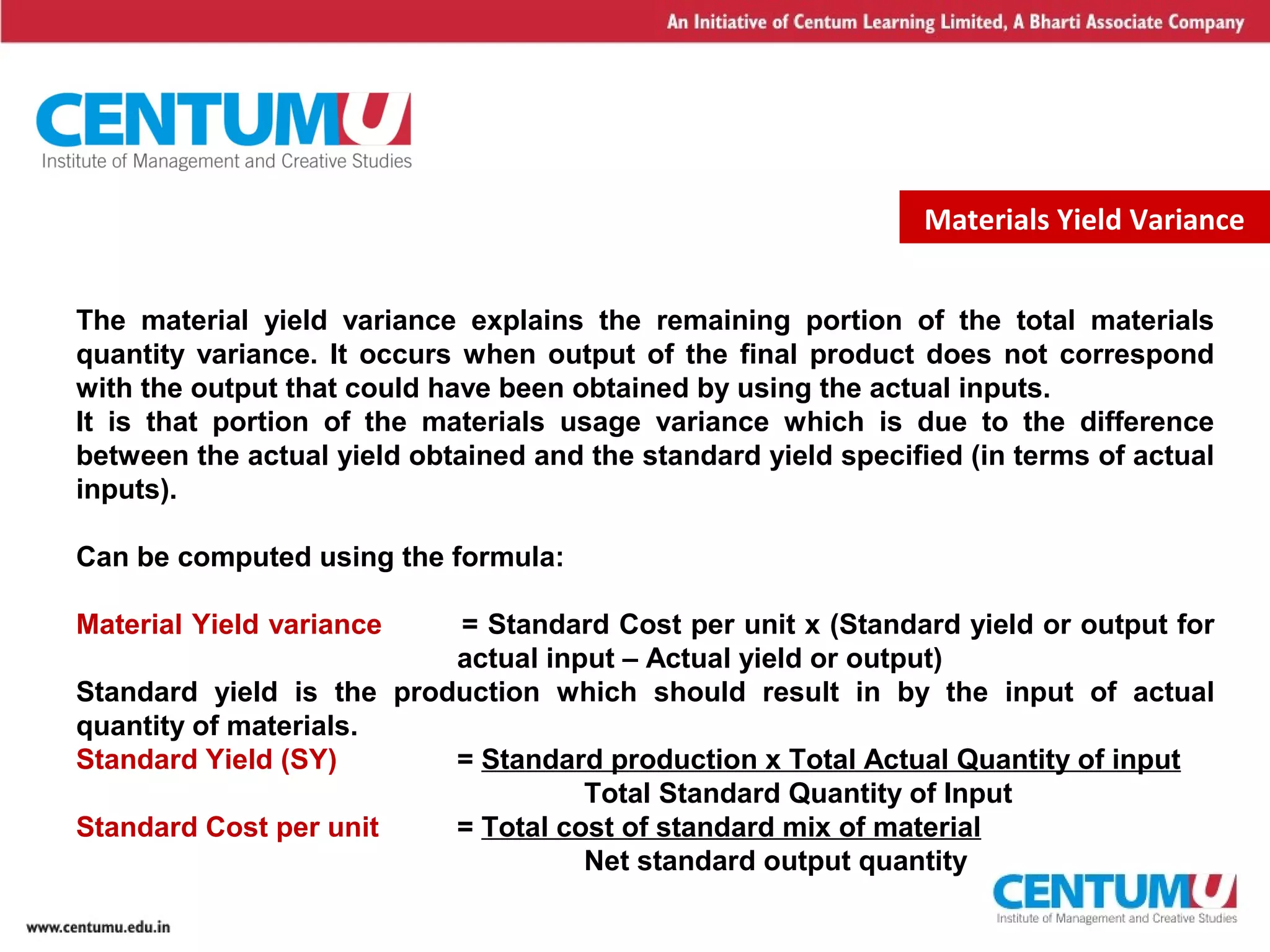 Variance Analysis | PPT