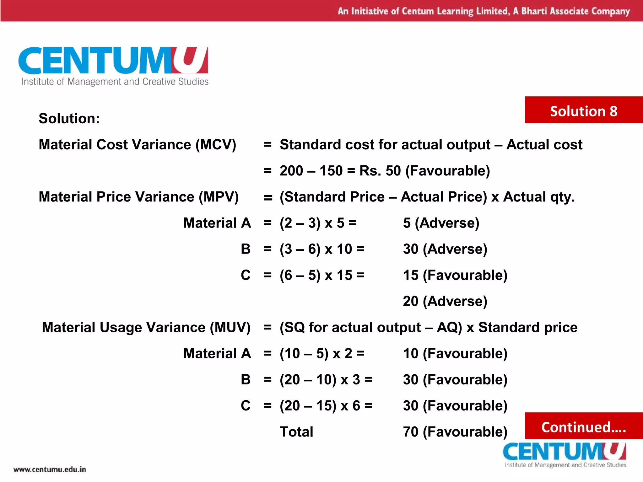 Variance Analysis | PPT