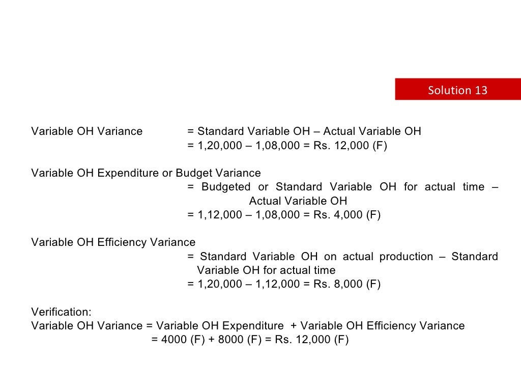 Variance Analysis