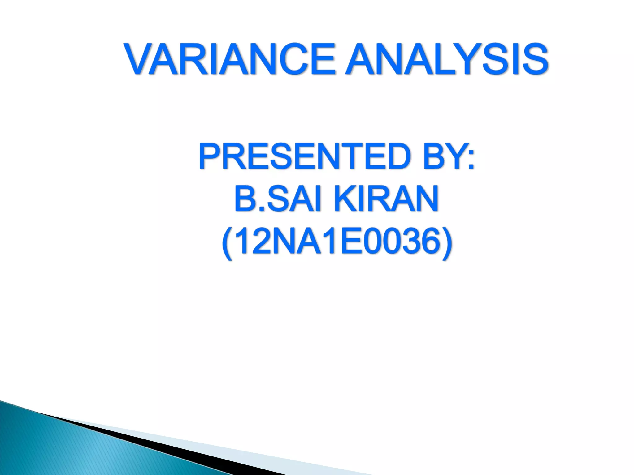 Variance analysis | PPT