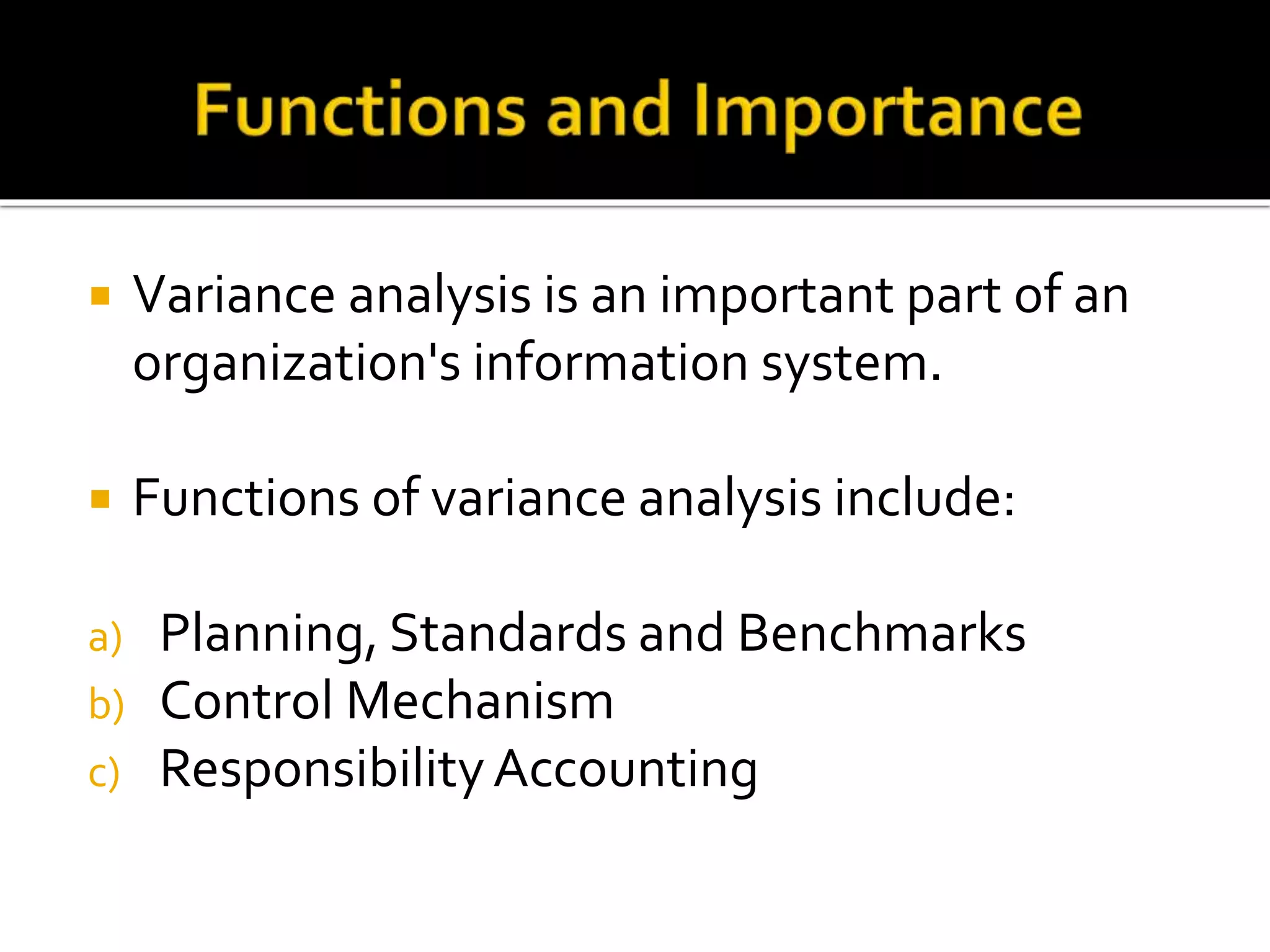 Variance analysis | PPTX