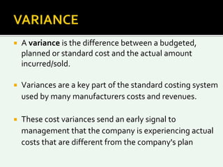 Variance analysis | PPTX