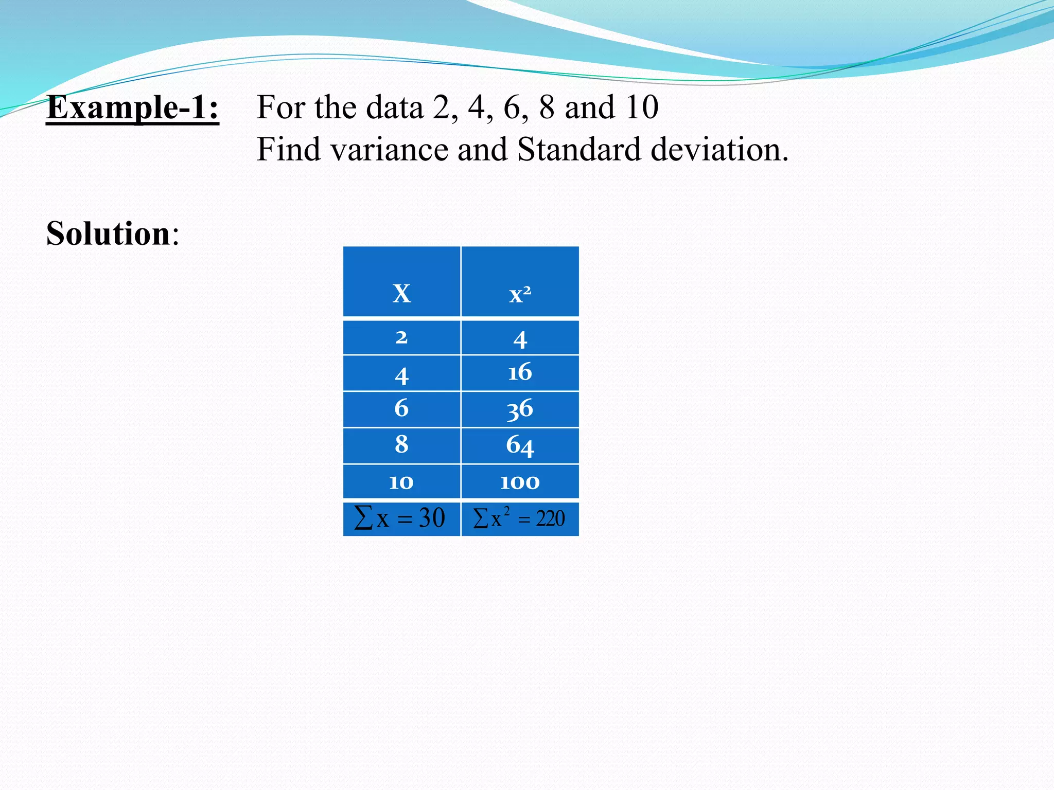 Variance and standard deviation | PPTX