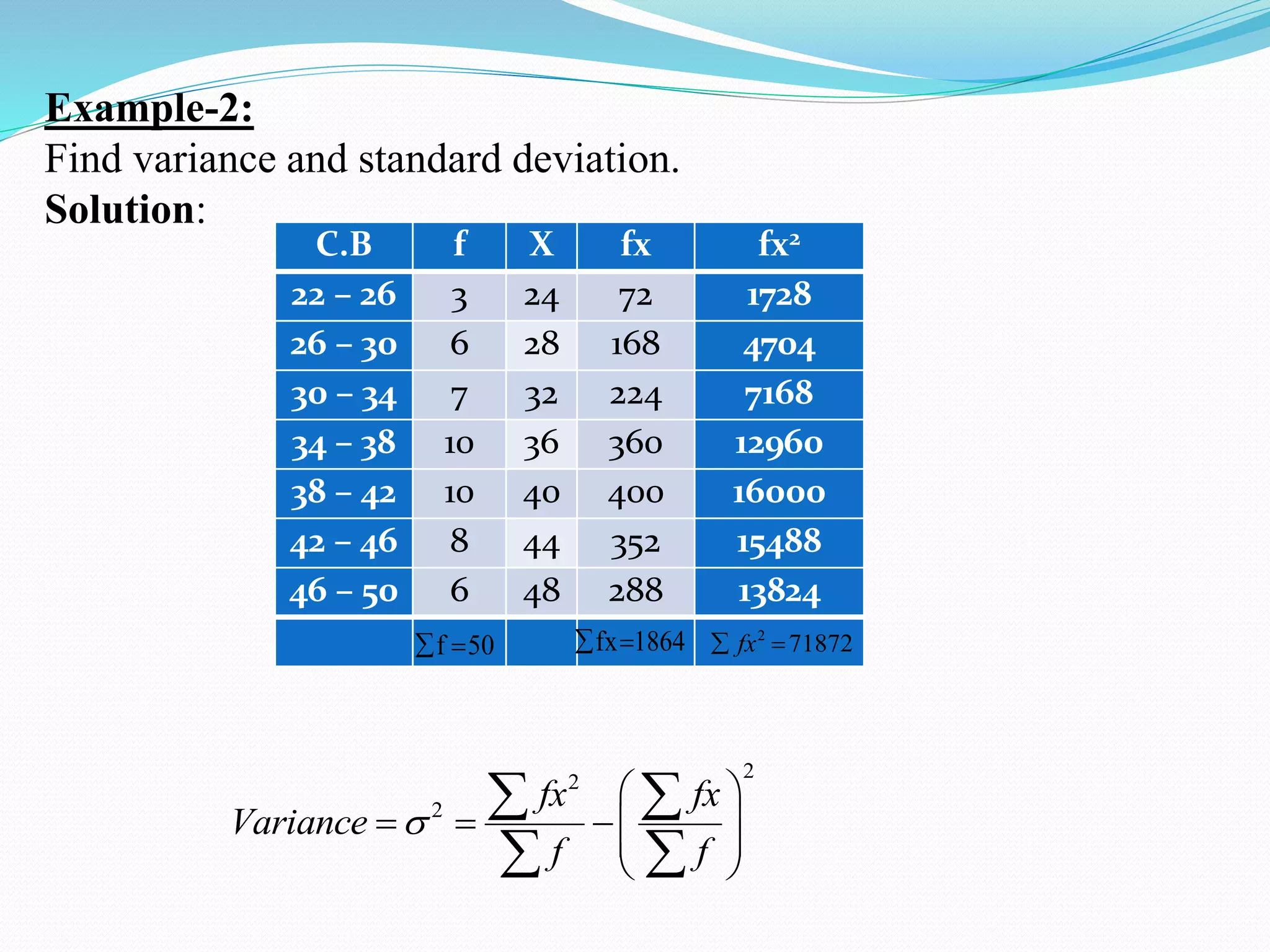 Variance and standard deviation | PPTX