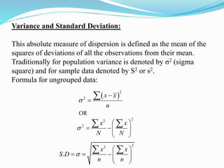 Variance and standard deviation | PPTX