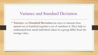 Variance And Standard Deviation in biostatistics pptx | PPT