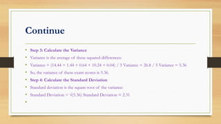 Variance And Standard Deviation in biostatistics pptx | PPT
