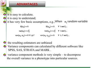 Variance component analysis by paravayya c pujeri | PPTX