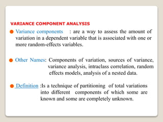 Variance component analysis by paravayya c pujeri | PPTX